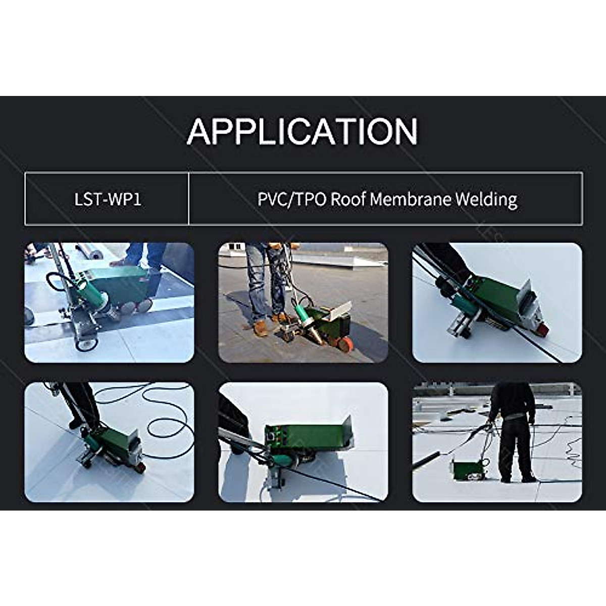 PVC TPO Roofing Hot Air Welder Roof Welding Machine with 40 mm Overlap Welding Nozzle Lesite LST-WP1