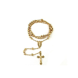 Verona Jewelers 24" Gold Plated Rosary Necklace