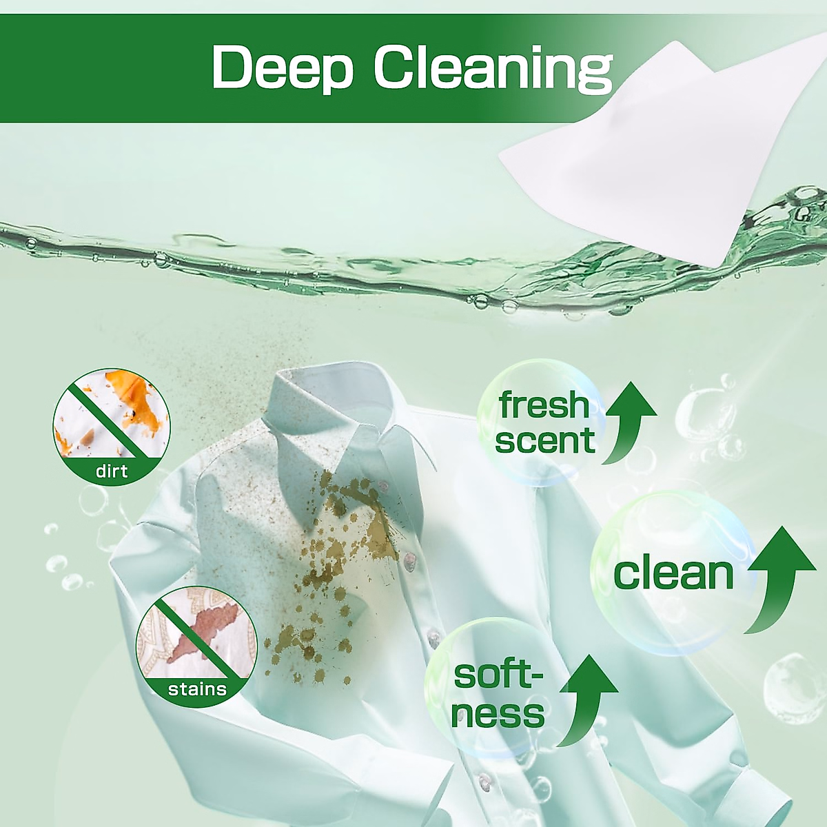 Soulink Laundry Detergent Sheets, 80 Count, Unscented, Plant-based, Eco-Friendly, No Plastic Jug, No Soap Strips, Hypoallergenic, Safe for Sensitive Skin