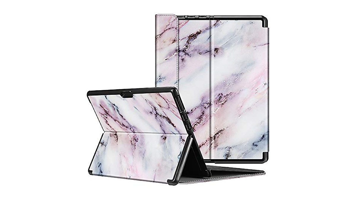 Fintie Case for Microsoft Surface Pro X - Marble Pink