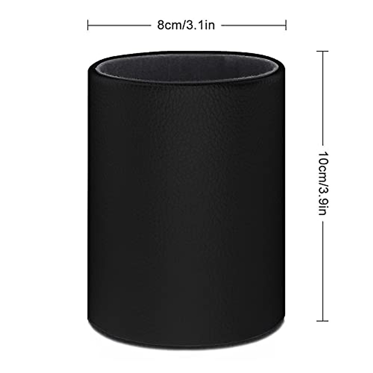 Save The Whales Round PU Leather Pen Holder Desk Organizer Storage Container Pencil Container Brush Scissor Box