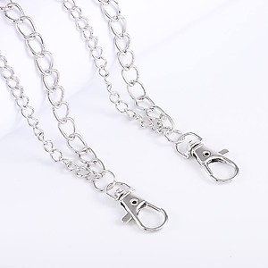 Tgirls Punk Goth Pant Hip Hop Pocket Jean Acrylic Wallet Layered Keychains Belt Trouser Chains for Women and Men (2 layer-Cross)