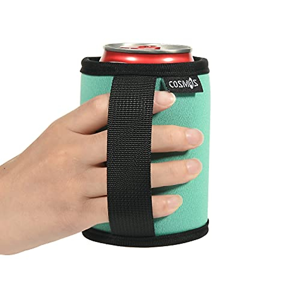 Cosmos Pack of 3 Soft Neoprene Can Cooler Sleeve Insulator Can Cover Insulated Can Sleeves with Handle for Standard 12 Fluid Ounce Drink & Beer Cans