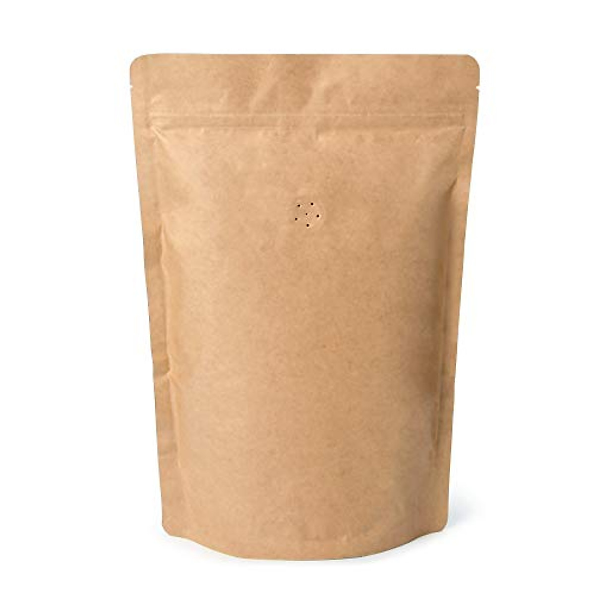 250g 8oz 1/2lb Kraft Paper Stand up Zipper Pouches Coffee Bags Coffee Pouches with Valve (Pack of 50)