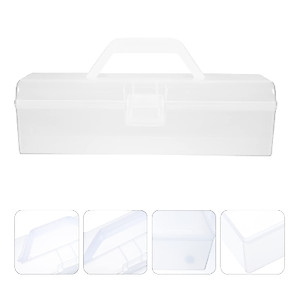 Cabilock 4 Pcs Noodle Storage Box Pasta Noodle Canister Rectangular Spaghetti Container Noodle Pasta Holder Spaghetti Canister Airtight Spaghetti Cereal Snack White Plastic Transparent Lid