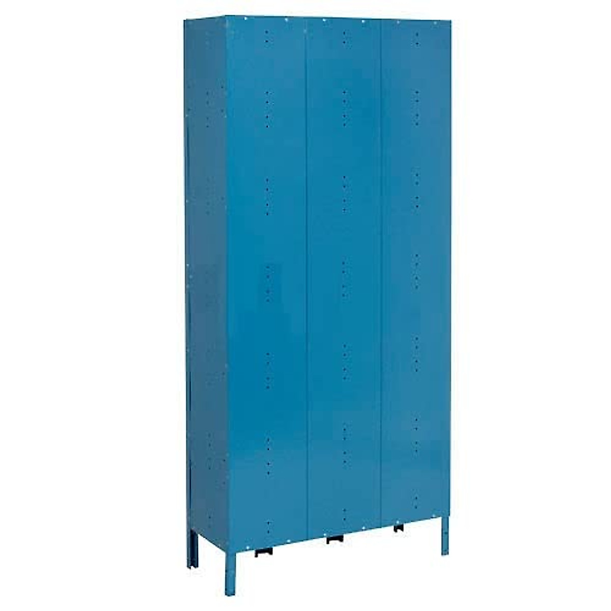 Global Industrial Double Tier Locker, 12x12x36, 6 Door, Unassembled, Blue
