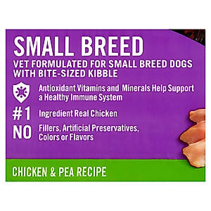 P.Balance Pro+ Small Breed Chicken & Pea Recipe Dry Dog Food, 16 lbs Pack of Two