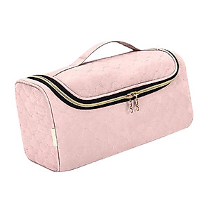 Esquirla Storage Bag for Hair Curler with Hanging Hook, Hair Straightener Hair Dryer Tote Bag Organizer Holder, Travel Case for Styler, Pink