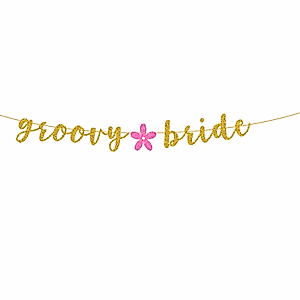 GIOOVY BRIDE BANNER，Groovy bride bachelorette banner, 6ft daisy groovy bride banner, 70s theme party decor, disco cowgirl boozed and daze，bachelorette party decor