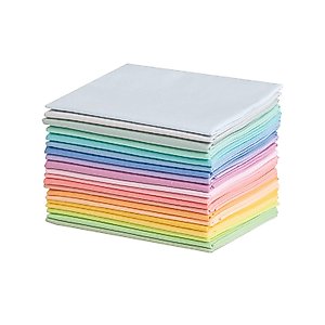 Connecting Threads Color Wheel Premium Precut Quilting Fabric Bundle Fat Quarters (Soft Rainbow)
