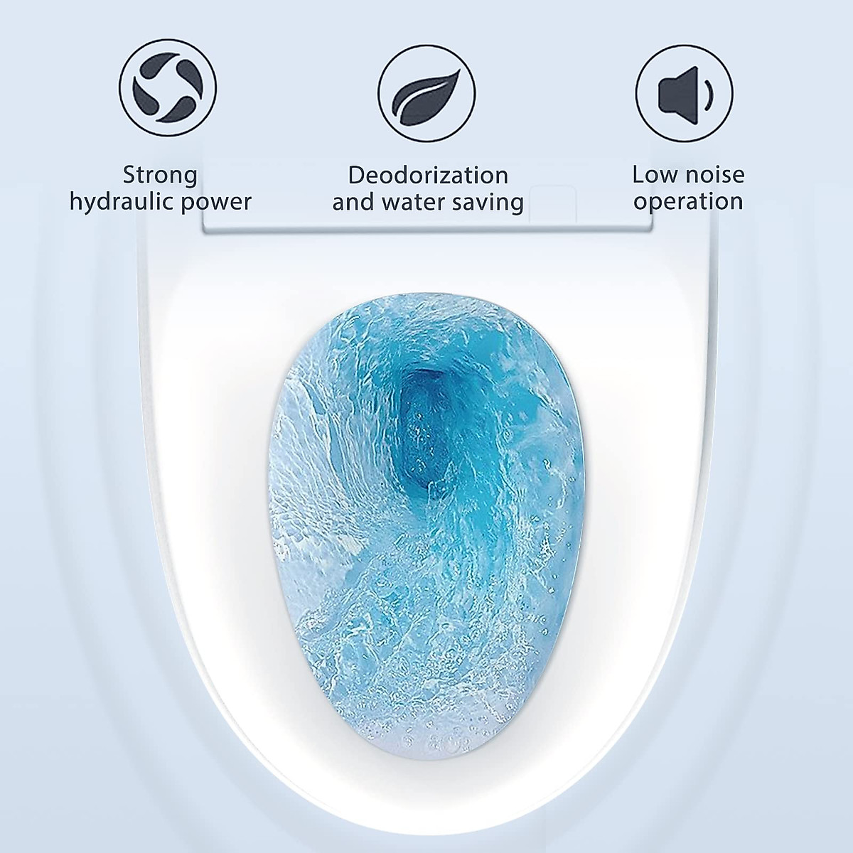 WIIS' IDEA Smart Toilet, Elongated One Piece Bidet Toilet with Bidet Built In, Tankless Smart Bidet Toilet with Auto Open Close, Auto Flush, Foot Sensor, Heated Bidet Seat, LED Display, Night Light
