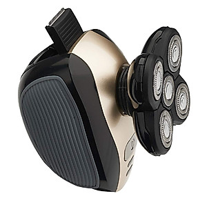 Men's 5-in-1 Electric Rotary Shaver, 5D Wet Dry Bald Head Grooming Kit/Five-Headed Beard Hair Razor, Cordless and Rechargeable with Beard/Nose Hair Trimmer, Hair Clipper, Facial Cleansing Brush