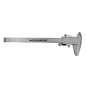 Accusize Industrial Tools 8''/200 mm by 0.001''/0.02 mm Dual Needle Precision Dial Caliper Stainless Steel in Fitted Case, Imperial/Metric, P920-S238