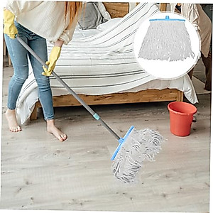 Beavorty Replaceable Mop Head Mop Heads Wet Mop Looped End Rope Mop Head Commercial Mop Heads Industrial Mop Heads Mop Floor Cleaner Pad Mop Refill Replacement Mop Pads Cotton