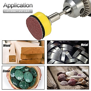 Yakamoz 100Pcs 1 Inch Sanding Discs Pad Kit Hook and Loop Sand Paper Assortment Pack with 1/8 Inch Shank Backing Pads Plate Holder for Dremel Rotary Tool