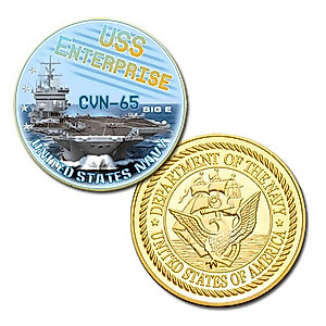 U.S. Navy USS Enterprise CVN-65 GP Challenge Coin S16#