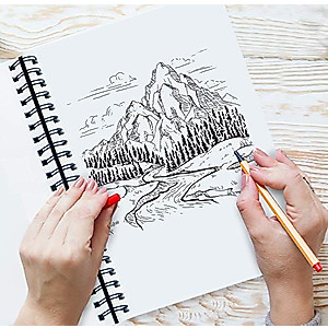 Artist’s Sketchbook Hardcover – 200GSM Very Thick Paper – Large, Spiral Sketch Book for Drawing and Mixed Media – Sketch Pad, Art Book - 8.25 x 11.4, 40 Sheets / 80 Pages