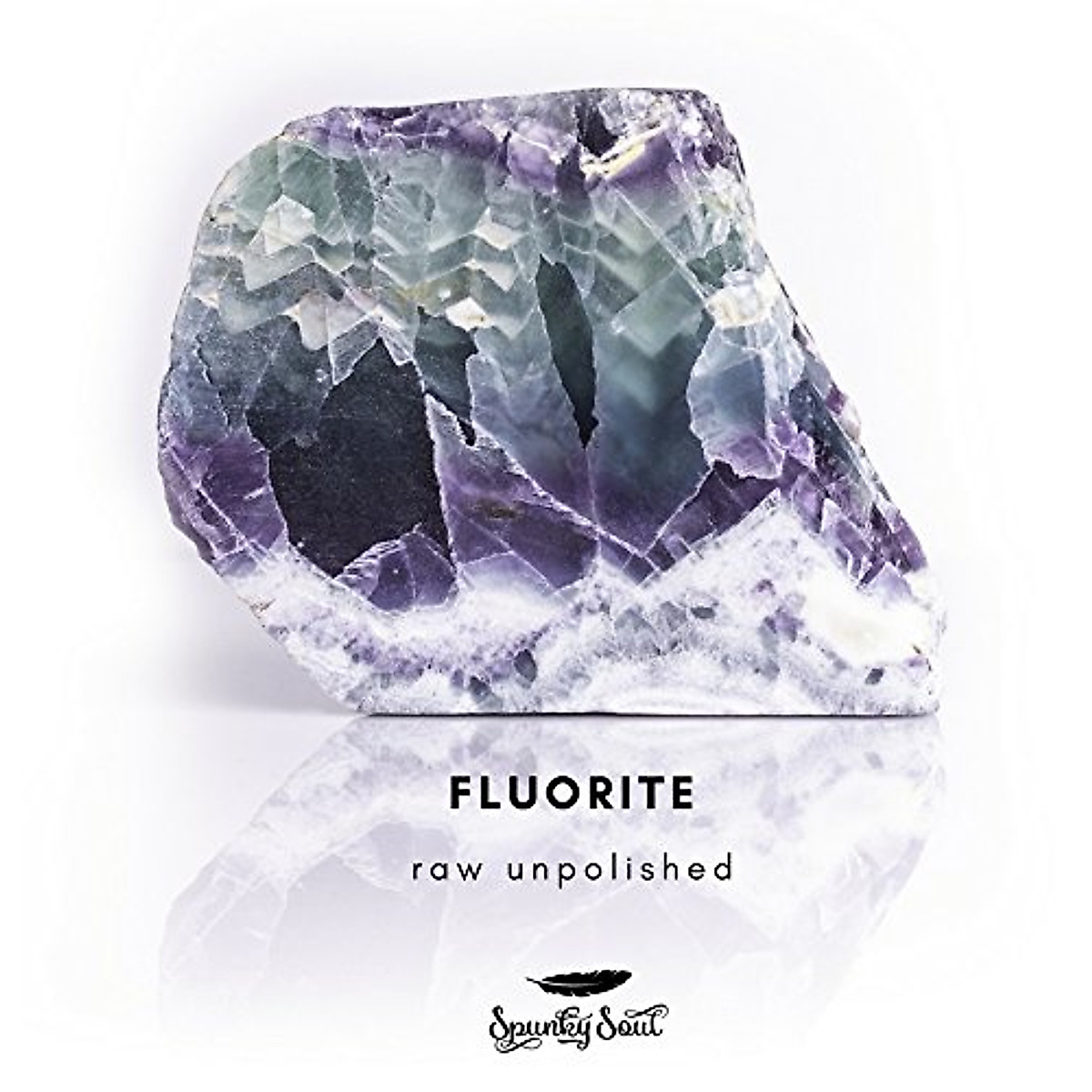 SPUNKYsoul Lotus Crystal Fluorite Healing Energy Bead Bracelet for Women Stainless Steel and Alloy