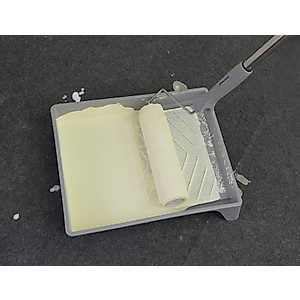 ROLLINGDOG Paint Roller Kit with Extension Pole - 9 Inch Paint Roller with Tray, 4Inch Mini Rollers,Stainless Steel Extension Pole (3ft)