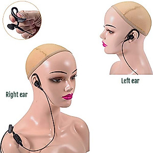 Retevis RT68 Walkie Talkies Earpiece with Mic, 2 pin Soft Earhook Headset Police Earpiece; Compatible with Retevis RT22 RT21 RT68 H-777 RT22S RB29 Baofeng UV-5R 888S pxton eSynic 2 Way Radio(10 Pack)