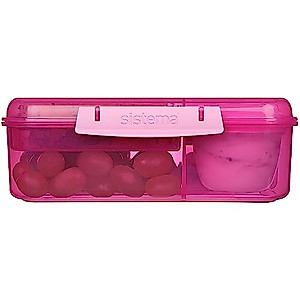 Sistema Collection Bento Lunch Box 6.9 Cup, Assorted Solid Colors/Contrasting Klips