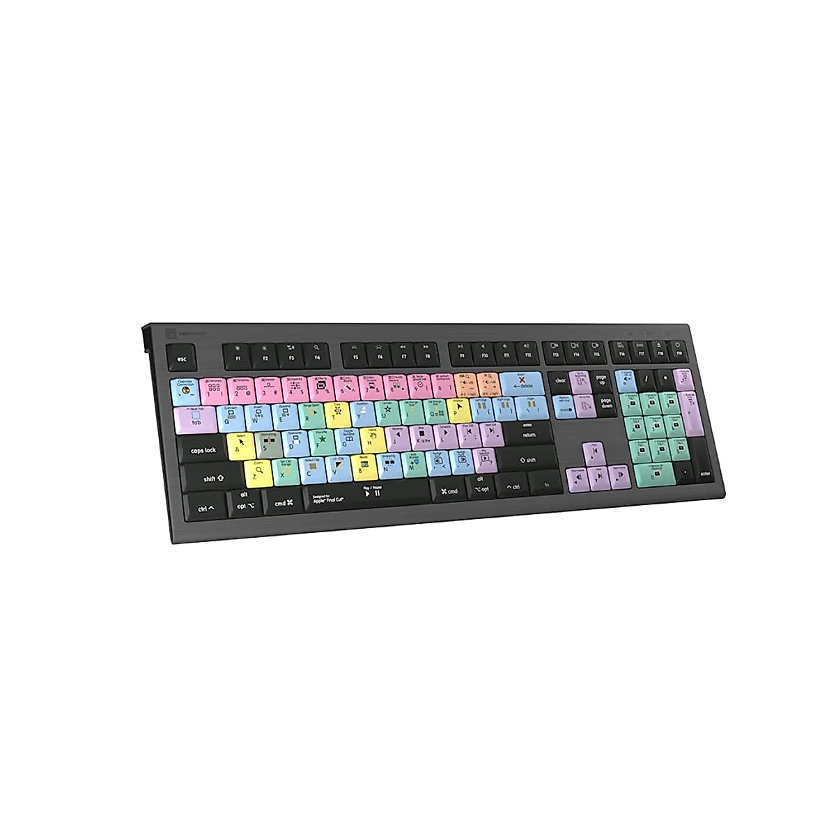 LogicKeyboard Mac Wired Backlit Keyboard Compatible with Final Cut Pro X- Astra Series- Part Number: LKBU-FCPX10-AMBH-US