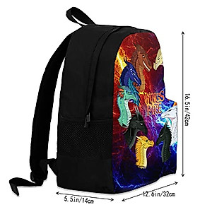 LONGREN Wings-of Fire Backpack schoolbag Bookbag 17 Inch travel Laptop Backpack.