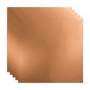 FASÄDE Flat Decorative Vinyl 2ft x 2ft Lay in Ceiling Panel in Polished Copper (5 Pack)