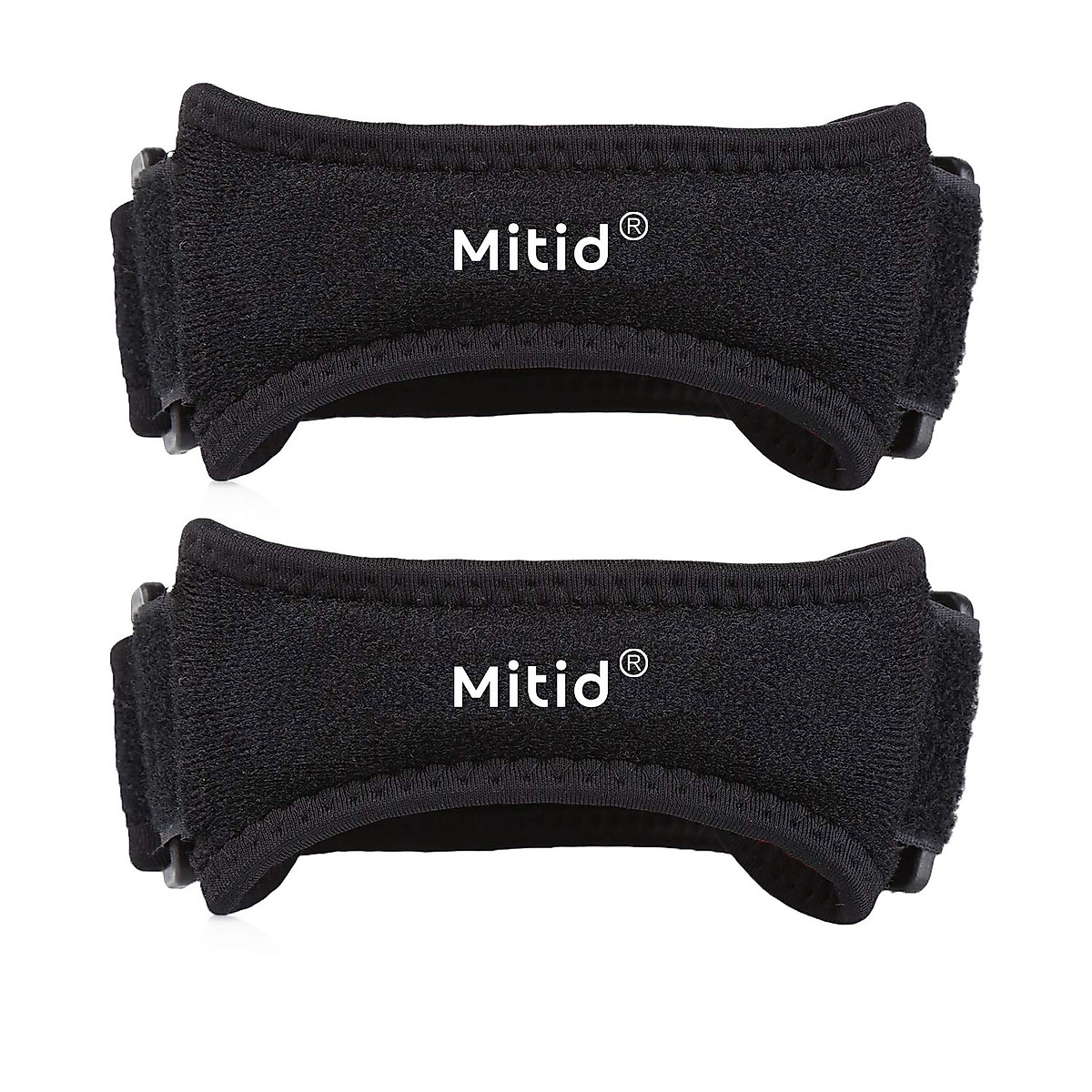 Knee Strap 2 Pack Knee Patella Support Brace for Running, Soccer, Basketball, Hiking, Jumpers Knee, Tennis, Tendonitis, Volleyball & Squats (Black)