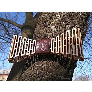 HatynkaUA Mens Wooden Bow Tie - 3D Unique Design Holiday Wedding Wood Bowtie- Necktie for Men