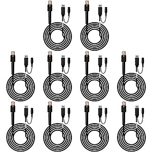 WUHAO USB Cable for Zebra DS3678-SR DS3678-DP LI3608 LI3678 DS3600 DS3608 DS8108 Barcode Scanner,CBA-U42-S07PAR USB Cable USB-A to RJ-45 3M/9.8FT Straight 12V (1)