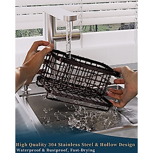 Consumest Sink Caddy, Sponge Holder for Kitchen Sink with Drip Tray, Non-Slip Kitchen Sink Organizer for Countertop, SUS304 Stainless Steel Rustproof Sink Rack - Bronze