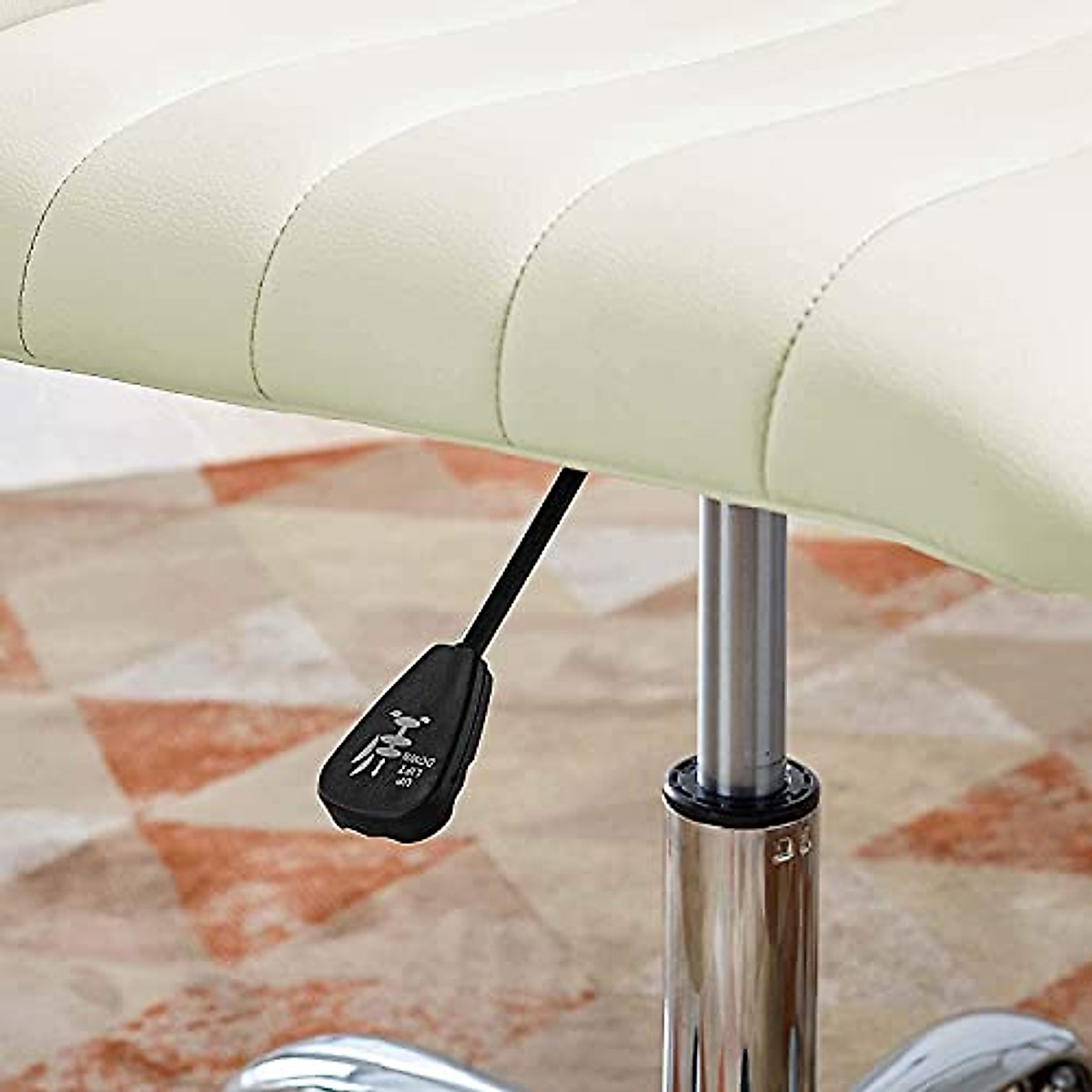 Modway Ripple Ribbed Armless Mid Back Swivel Conference Office Chair In White