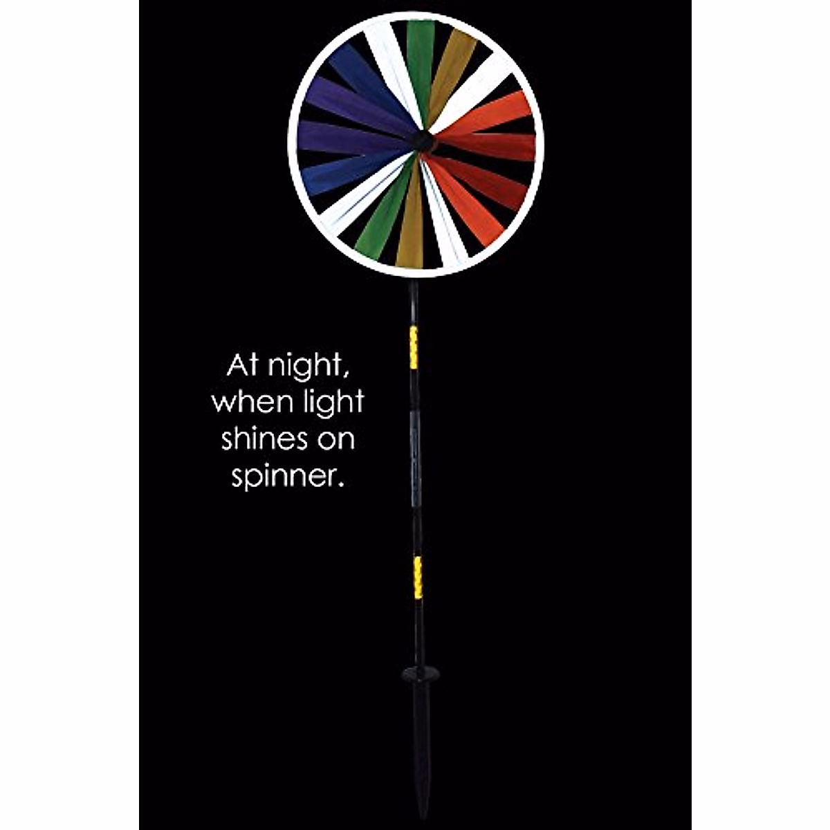 In the Breeze 2715 Rainbow Retroreflective Wheel Wind Spinner-Driveway Marker, 12" Diameter