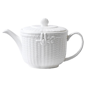 Wedgwood Nantucket Basket Teapot, 40.4 oz, White