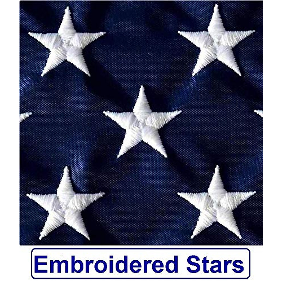 US Flag Factory - 2.5x4 FT American Flag (Sleeved) (Embroidered Stars, Sewn Stripes) - Outdoor SolarMax Nylon - 100% Made in America
