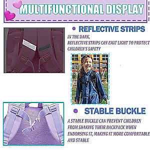 ZBAOGTW Cute Backpack for Girls, Aesthetic Clear School Backpack with Lunch Box, Casual Backpack for Elementary School Teens Back to School Supplies