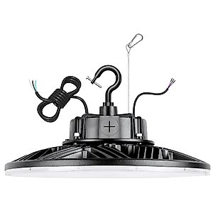 OPENLUX 480V UFO LED High Bay Light 300W 240W 200W Adjustable 0-10V Dimmable LED Warehouse Lights UL DLC Listed, for Shop Workshop Factory Airport AC277-480V