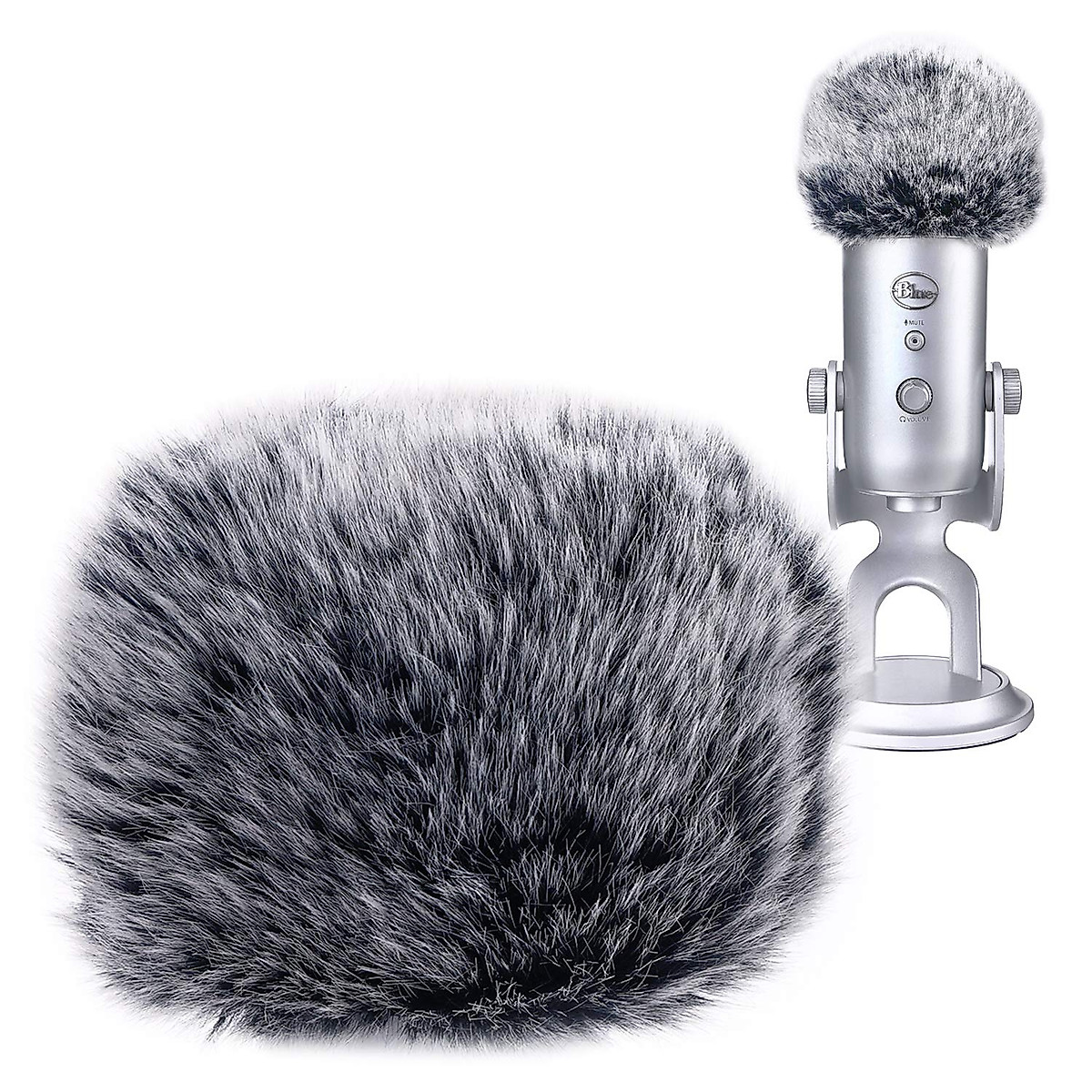 YOUSHARES Blue Yeti Pop Filter for Blue Yeti Microphone, Blue Yeti Pro USB Condenser Mic, Windscreen Muff for Filtering Plosives and Hissing Noise, Mic Wind Cover