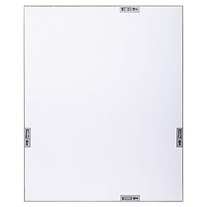 Truu Design Decorative Rectangular Solid Rectangular Wall Mirror, 16 x 20 inches, White