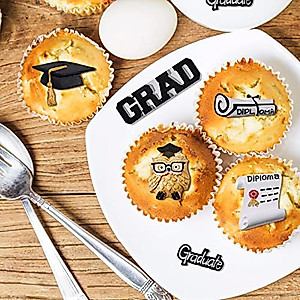 Graduation Molds Silicone,Graduation Fondant Molds With Owl Grad Cap Diploma Scroll Silicone Molds For Chocolate Candy Cookie Cupcake Cake Decoration for 2024 Graduation Celebration