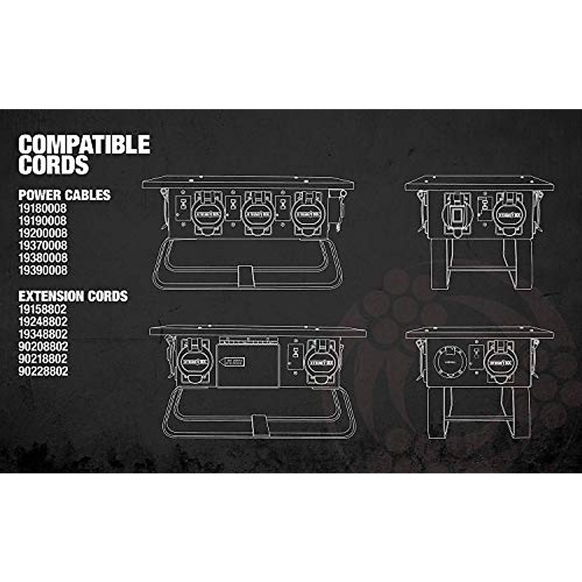 Southwire 019703R02 6506UGSX 50A Temp PWR X-TREME Box 6-Straight Blade SLED Base, 1 Pack, Yellow