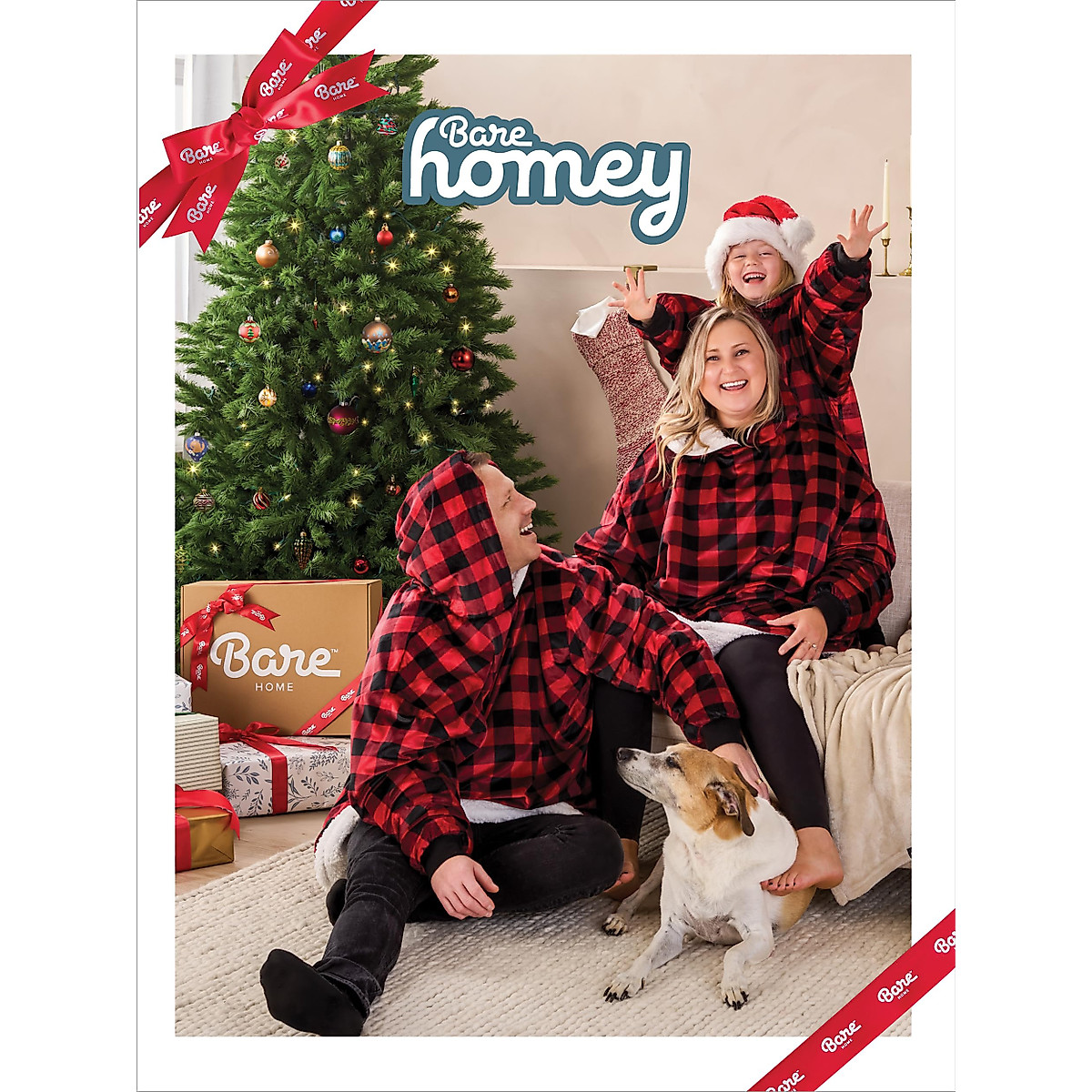 Bare Home Sherpa Fleece Wearable Blanket - Oversized Wearable Blanket Hoodie - Kids Size - Warm & Cozy - Soft Blanket - Comfortable Blanket Sweatshirt with Dual-Sided Pockets (Kids, Light Grey)