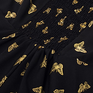 Belle Poque Black Butterfly Print A-line Swing Wedding Guest Cocktail Party Christmas Dresses 1950s Vintage Sleeveless Dress XL