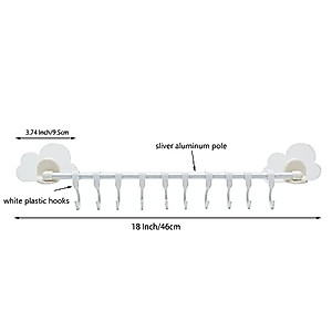 Baby Headband Organizer Scrunchies Holder Baby Girl Bow Display Ponytail Holder Wall Hanger with 10pcs Hooks