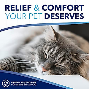 TropiClean Oxymed Waterless Cat Shampoo and Conditioner, A No-Rinse Cat Wash for Hairball Relief 7.4 Ounce