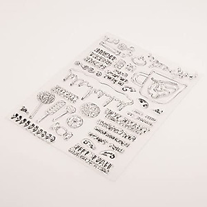 Decorative Transparent Silicone Stamp for Creative Cartoon Rubber Stamp DIY Christmas Birthday Wedding Cards Making Supp Christmas Card Making Stamps for Crafting