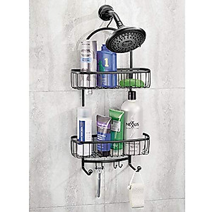 iDesign York Shower Caddy-Over Door, Black