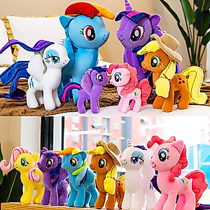 SUEMIA Unicorn Plush Doll Toy Gifts for Game Fans and Kids Birthday Christmas Toys Figures Decoration for Boys Girls (Rainbow Dash, 30cm)