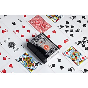 Bicycle Prestige Waterproof Plastic Playing Cards, Red & Blue (Colors May Vary)